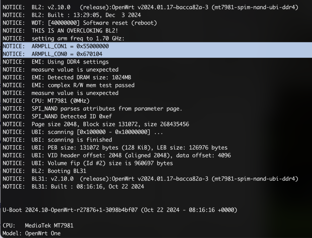 OpenWrt One 路由器（MT7981，主线op）超频bl2编译教程 - WuSiYu Blog